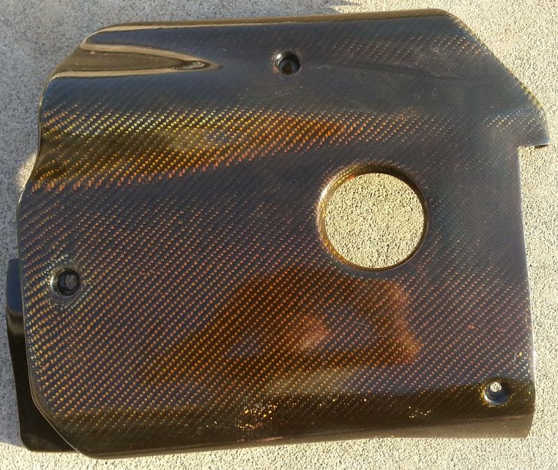 FS: Driver's side Engine Bay Cover and ECS Tuning CF Engine Cover | VW Vortex - Volkswagen Forum